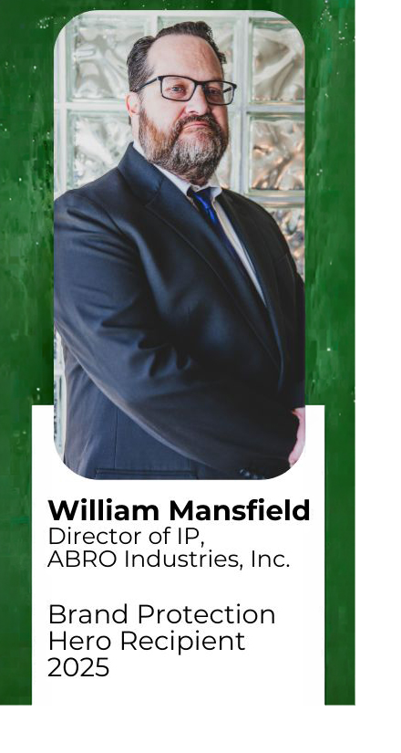 Brand Protection Hero Award - William Mansfield - ABRO